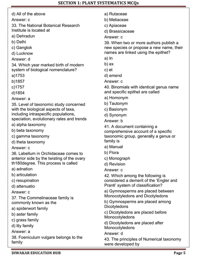 GATE Botany Book PDF [Sample PDF] | PDF