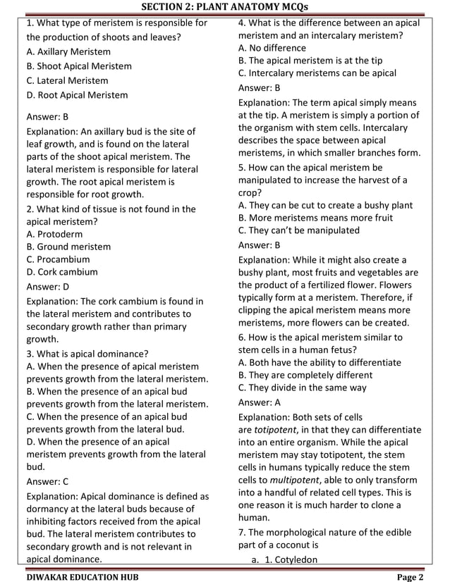 GATE Botany Book PDF [Sample PDF] | PDF