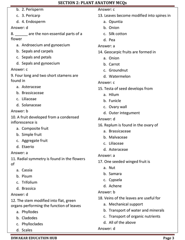 GATE Botany Book PDF [Sample PDF] | PDF