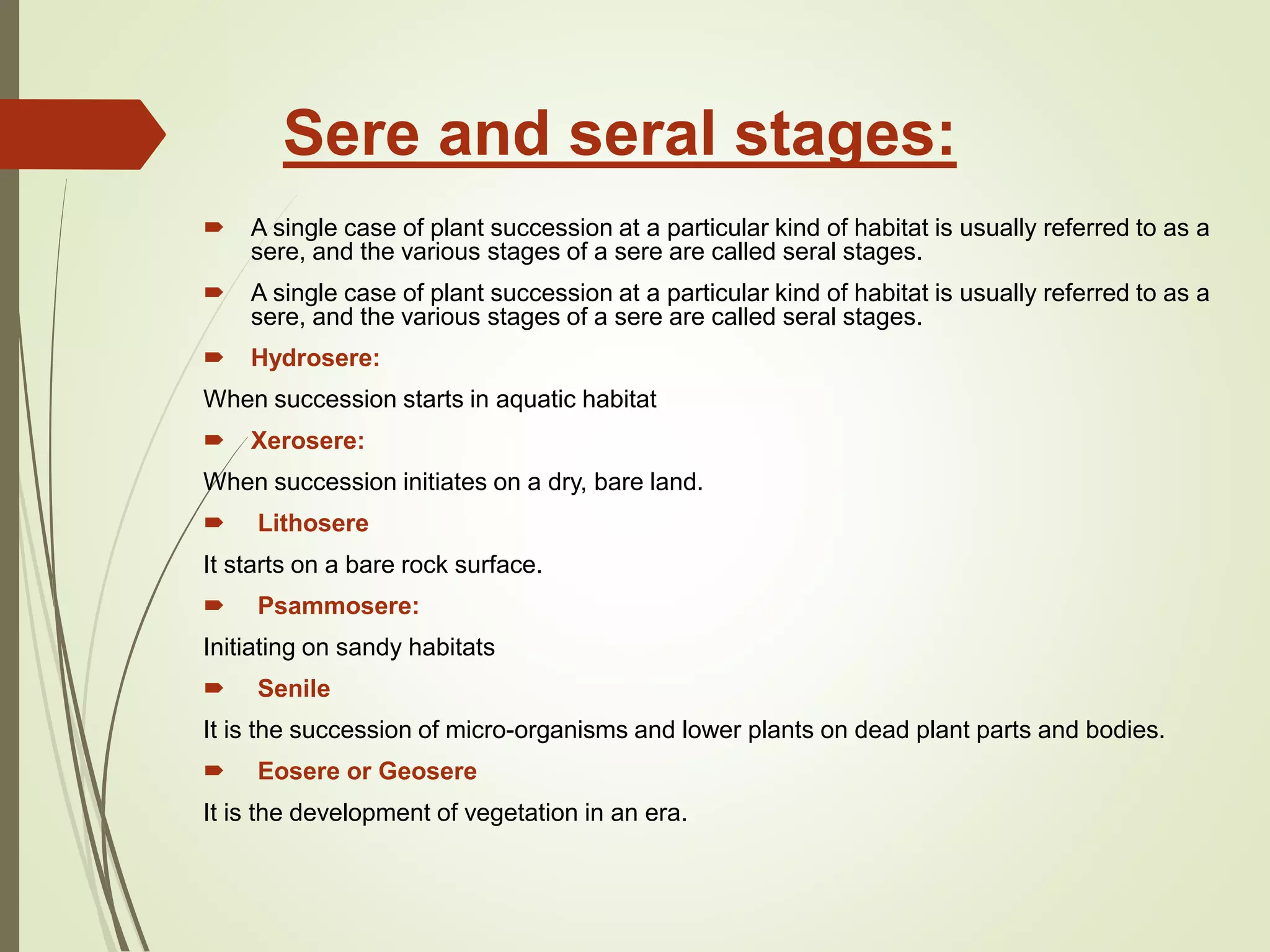 Succession ,its types ,causes and theories | PPTX | Environment | Science