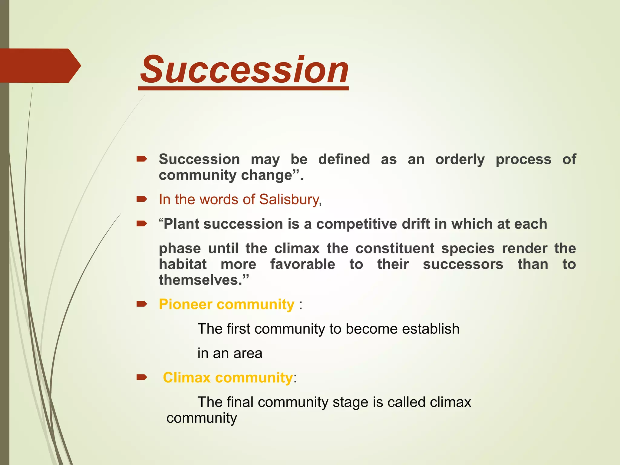 Succession ,its types ,causes and theories | PPTX