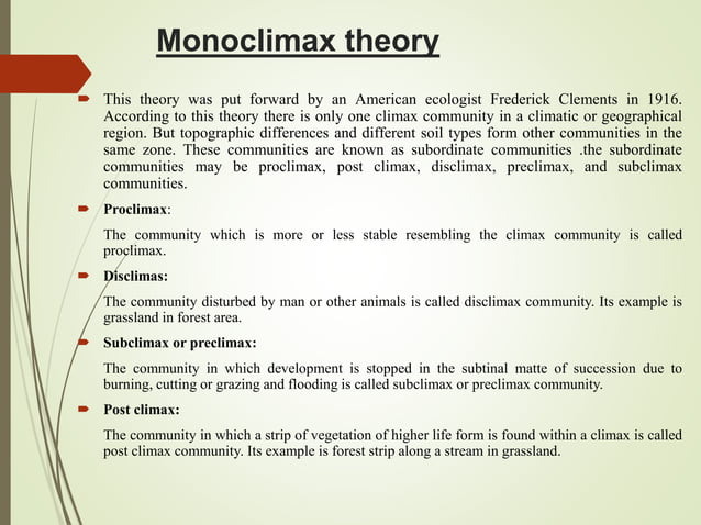 Succession ,its types ,causes and theories | PPTX | Environment | Science