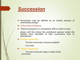 Succession ,its types ,causes and theories | PPTX