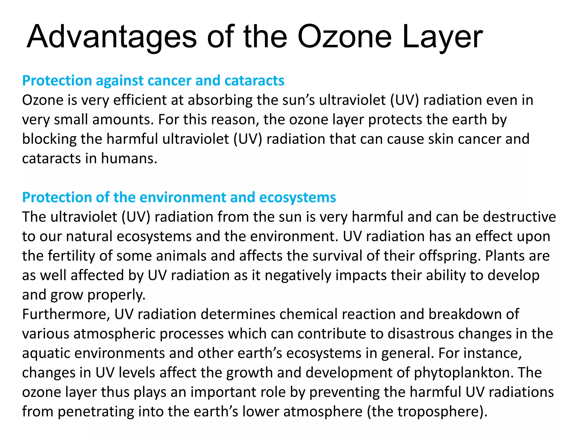 Ozone depletion, Acid Rain, Greenhouse effect and UV Radiation | PPTX