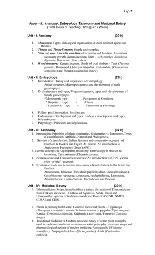 Botany syllabus | PDF
