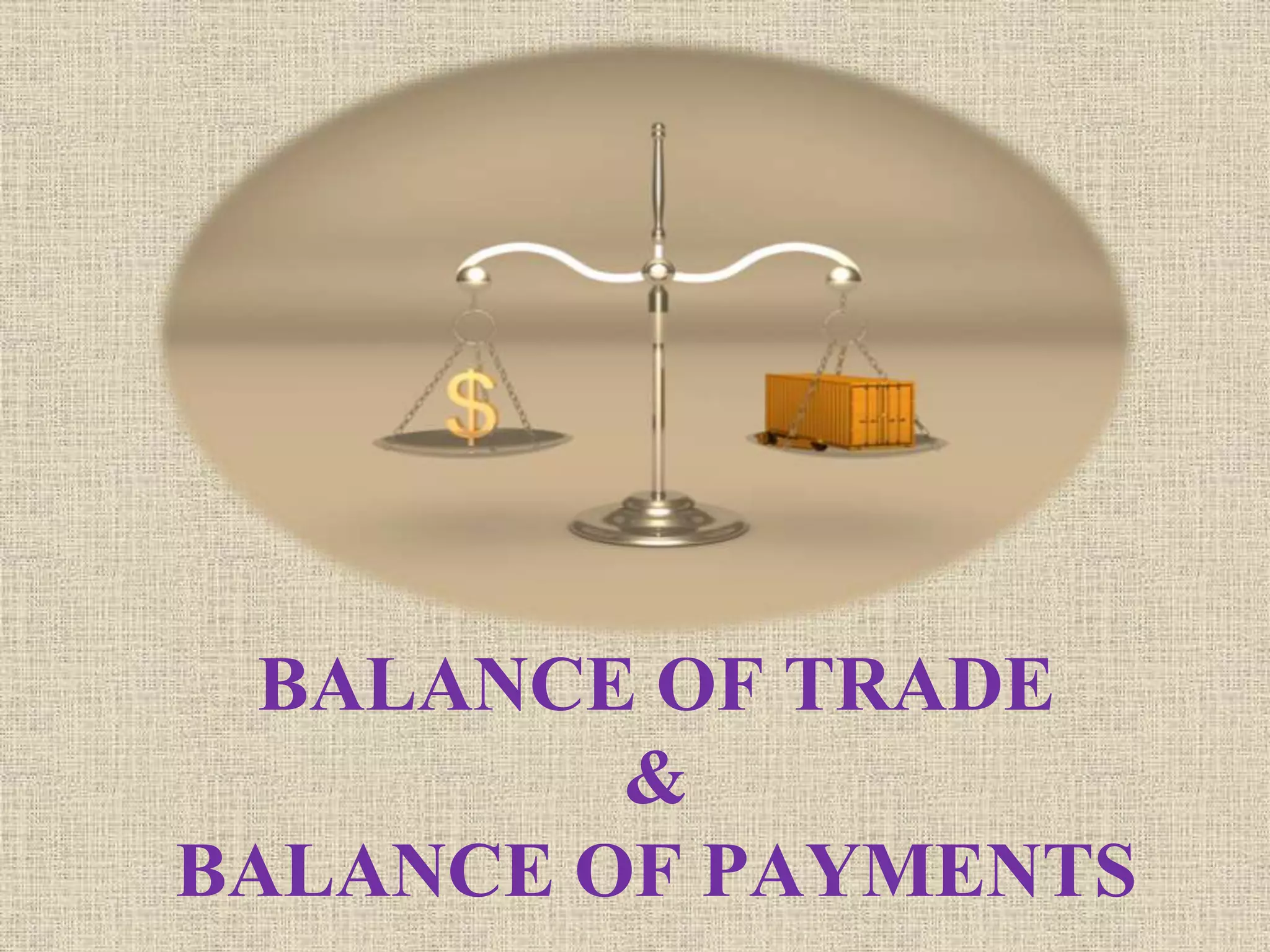 Balance of trade & Balance of Payments | PPTX