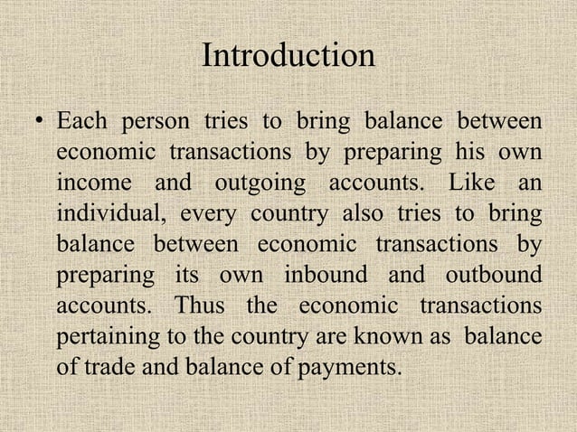 Balance of trade & Balance of Payments | PPTX | Business | Business and ...