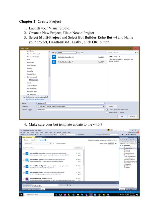 Bot builder v4 HOL | PDF