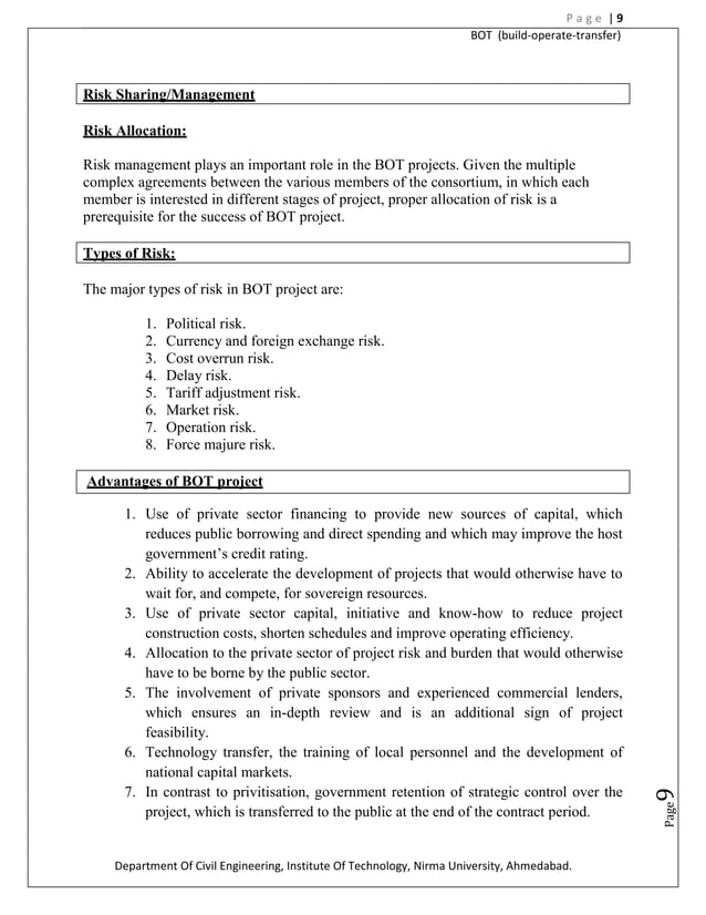 Bot(build operate transfer) | PDF