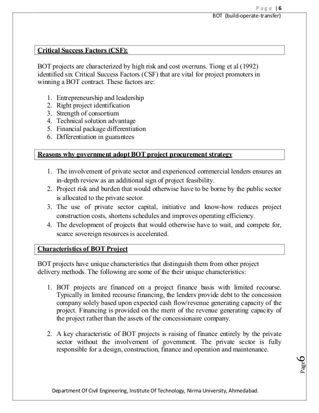 Bot(build operate transfer)