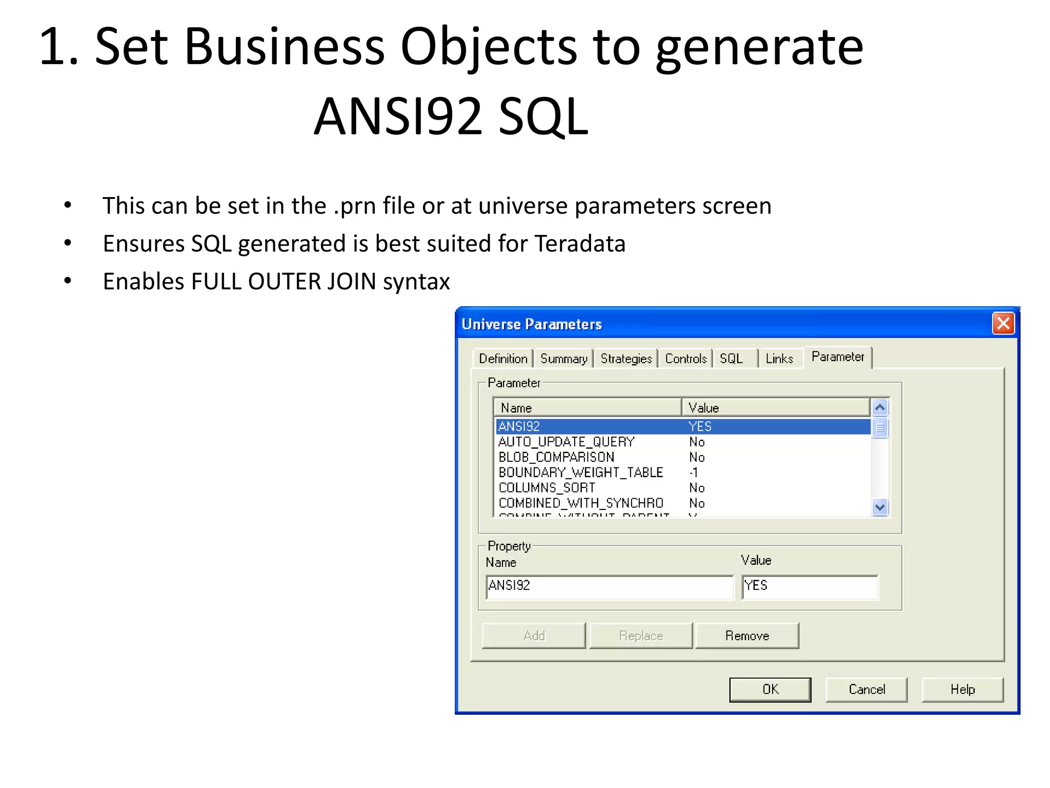 SAP BO and Teradata best practices | PPTX