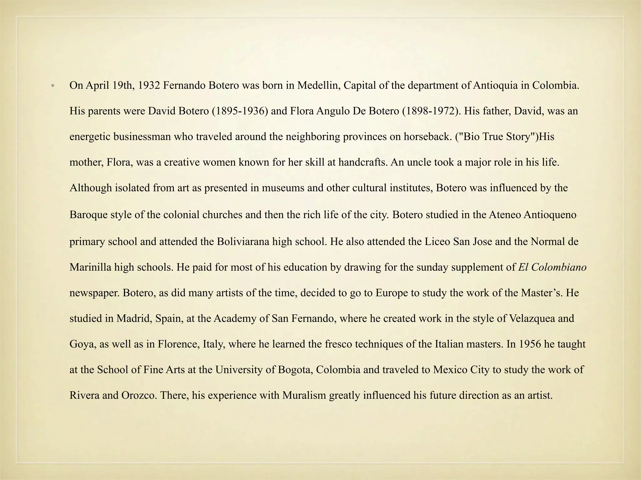 Botero powerpoint | KEY