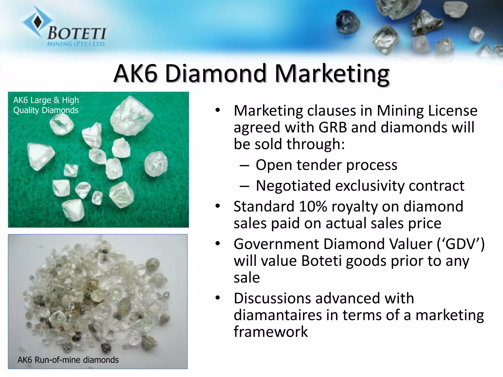 Boteti mining corporate presentation October 2010 | PDF