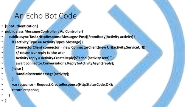 An introduction to Microsoft Bot Framework | PPTX | Computing | Technology & Computing