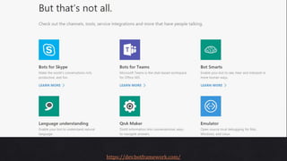 Microsoft Bot framework demo | PPTX | Web Development | Internet