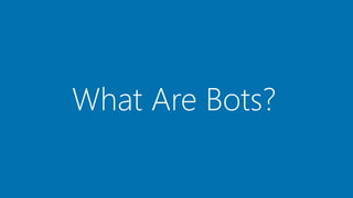 Intro to Bot Framework v3 | PPTX