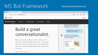 Intro to Bot Framework v3 with DB | PPT