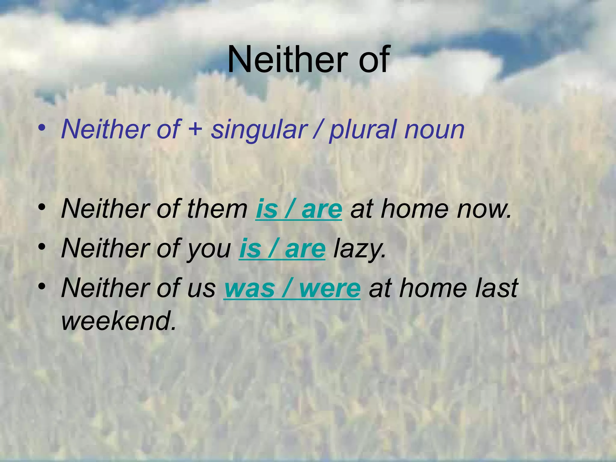 Both Either Neither | PPT