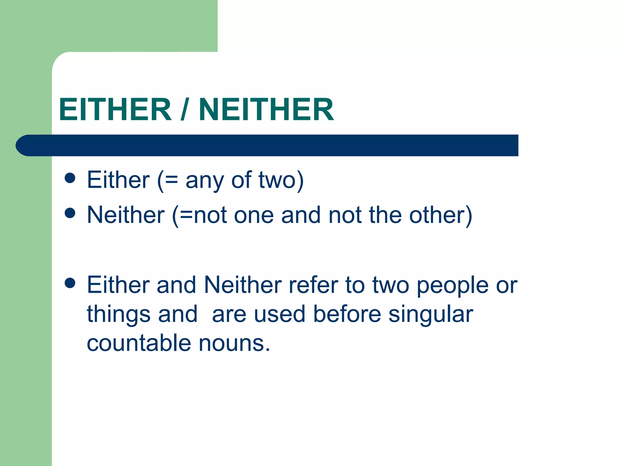 Both Either Neither | PPT
