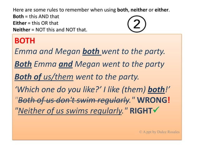 Both and, neither nor | PPTX