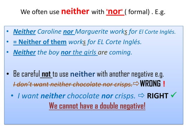 Both and, neither nor | PPTX