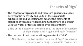 Both necessity and arbitrariness of the sign: information | PPT