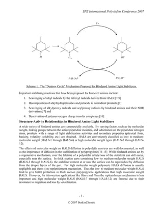 Light Stabilization of Polypropylene: An Independent Perspective | PDF