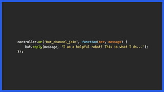 Build a bot with Botkit | PDF