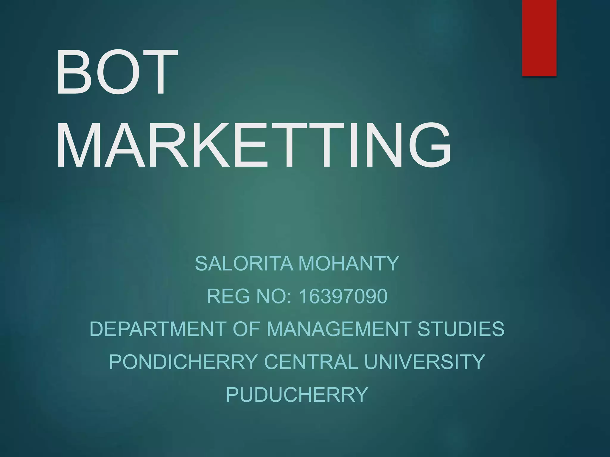 Bot marketting | PPT
