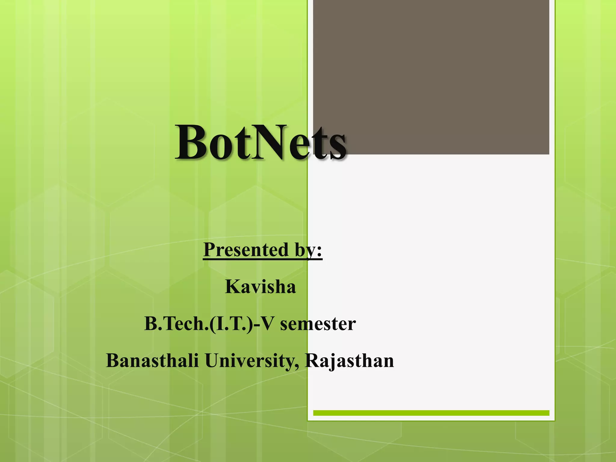 Botnets | PPTX