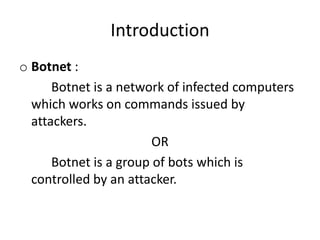 Bots and Botnet | PPTX | Computing | Technology & Computing