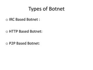 Bots and Botnet | PPTX | Computing | Technology & Computing