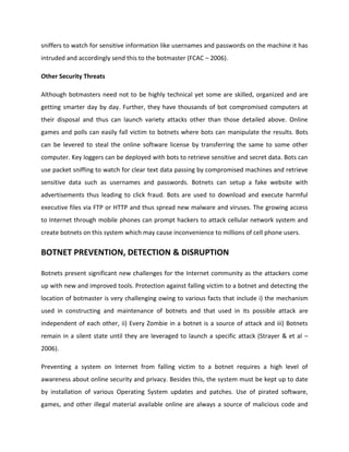 All you know about Botnet | DOCX | Internet | Computing