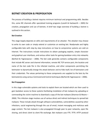 All you know about Botnet | DOCX | Internet | Computing
