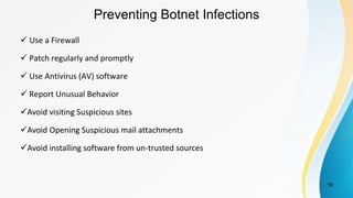 Botnet and its Detection Techniques | PPTX