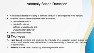 Botnet and its Detection Techniques | PPTX