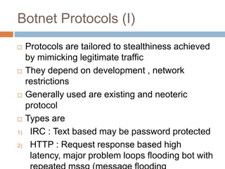 Botnet communication patterns 2 | PPTX
