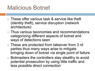 Botnet communication patterns 2 | PPTX