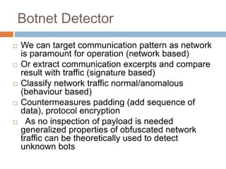 Botnet communication patterns 2 | PPTX