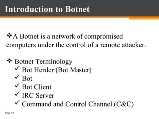 Botnet Detection Techniques | PPT