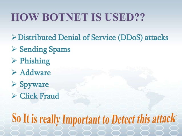 Botnet | PPTX | Information and Network Security | Computing