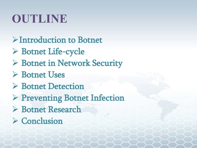 Botnet | PPTX | Information and Network Security | Computing