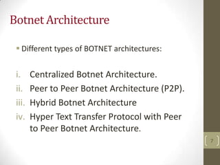 Study on Botnet Architecture | PPT