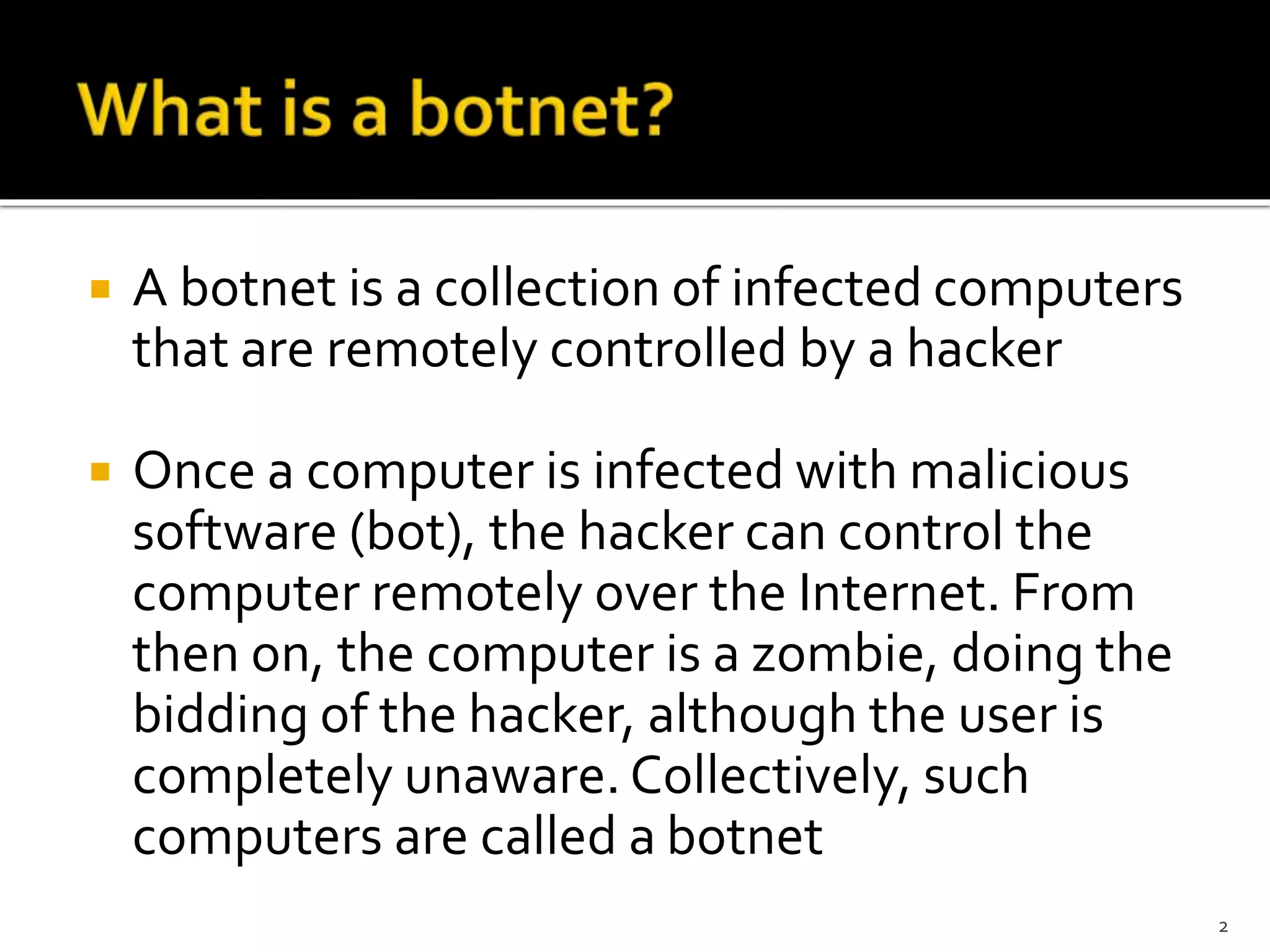 Botnets presentation | PPTX