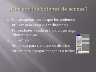 Botones de access | PPTX