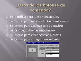 Botones de access | PPTX
