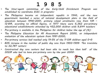Preschool Education in the Philippines | PPTX