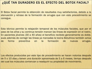 Botox Tratamiento facial | PPT