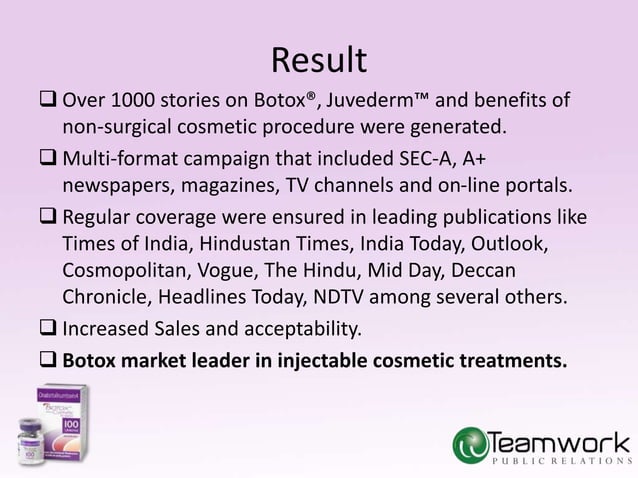 Botox case study | PPTX | Cosmetic Medical Services | Medical Health