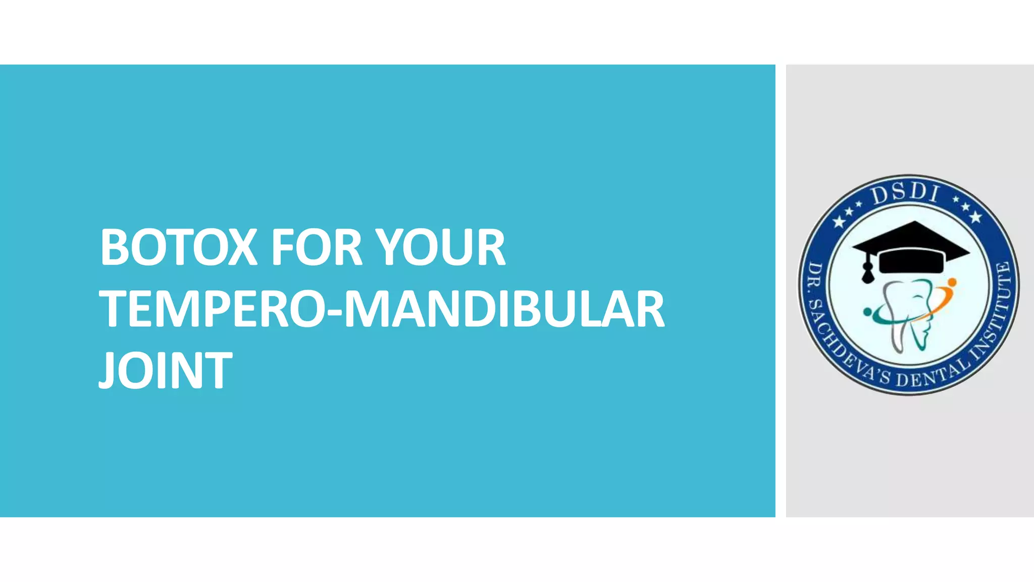 Botox for your TMJ (tempero mandibular joint) by Dr.Rajat Sachdeva ...